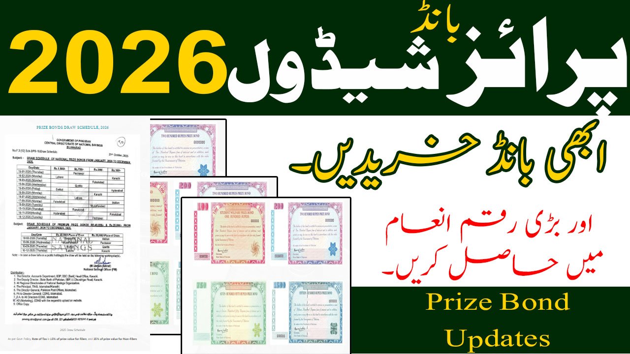 All Prize Bond Draw Schedule 2026 Complete Dates